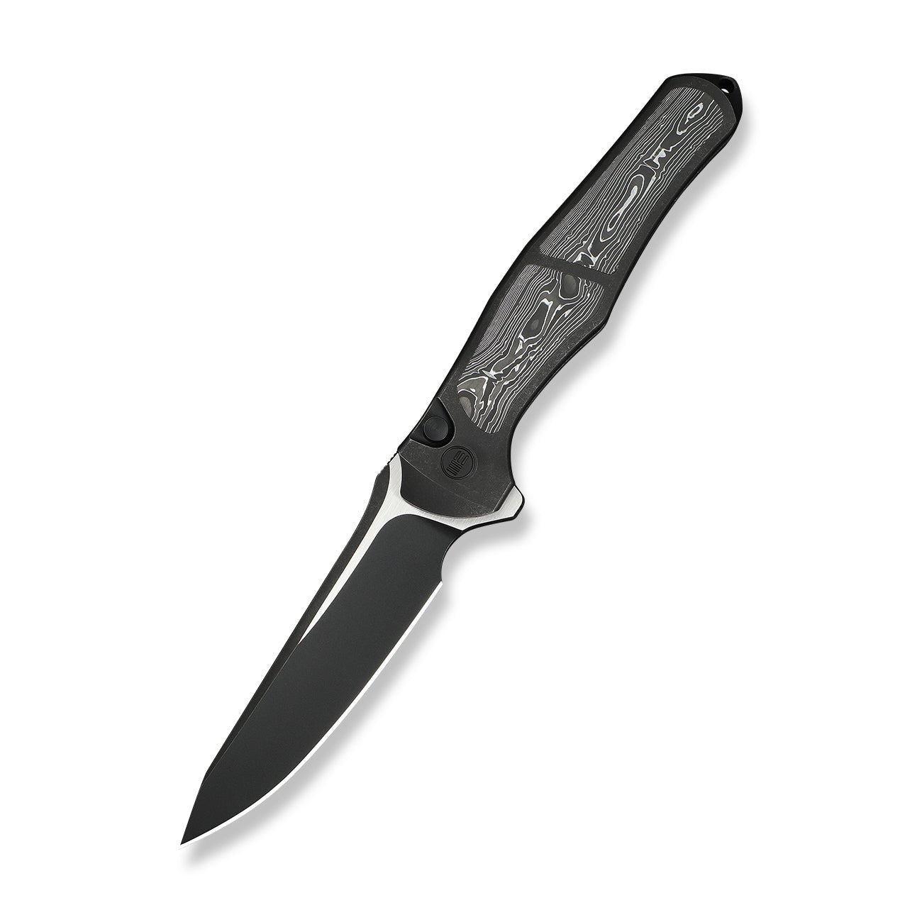 WEKNIFE 702XI Flipper & Button Lock Knife Black Titanium Integral Hand ...