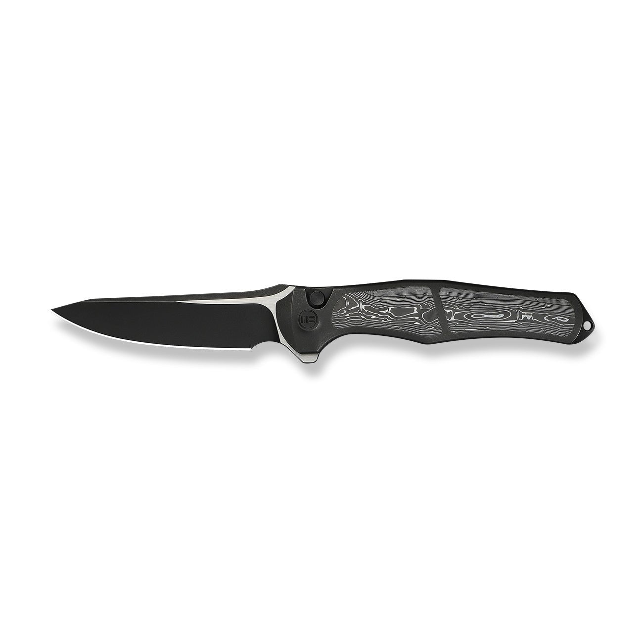 WEKNIFE 702XI Flipper & Button Lock Knife Black Titanium Integral Hand ...