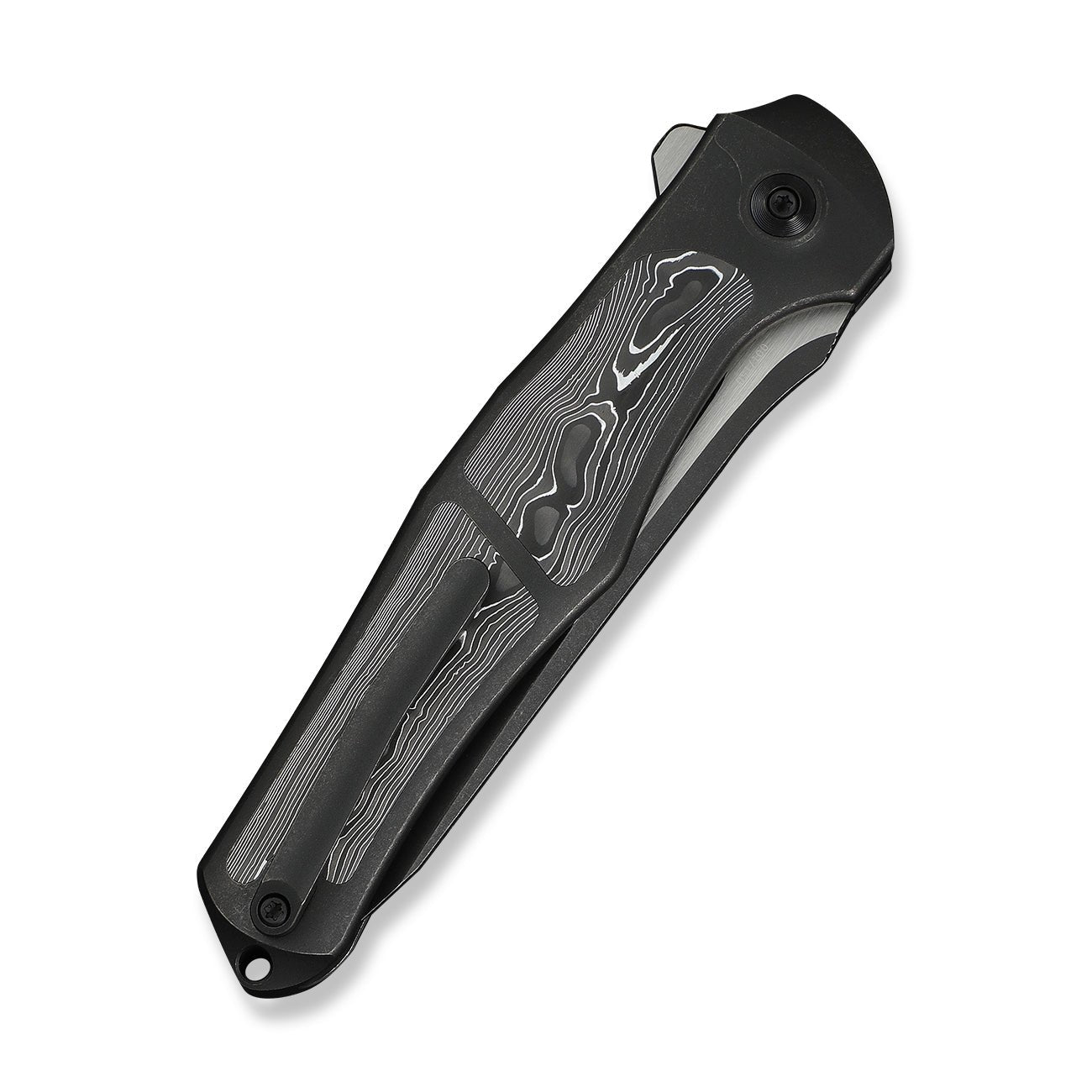 WEKNIFE 702XI Flipper & Button Lock Knife Black Titanium Integral Hand ...