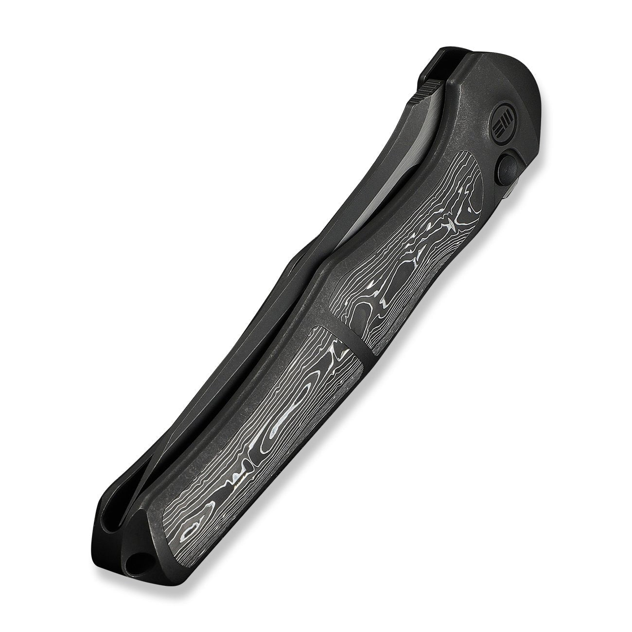 WEKNIFE 702XI Flipper & Button Lock Knife Black Titanium Integral Hand ...