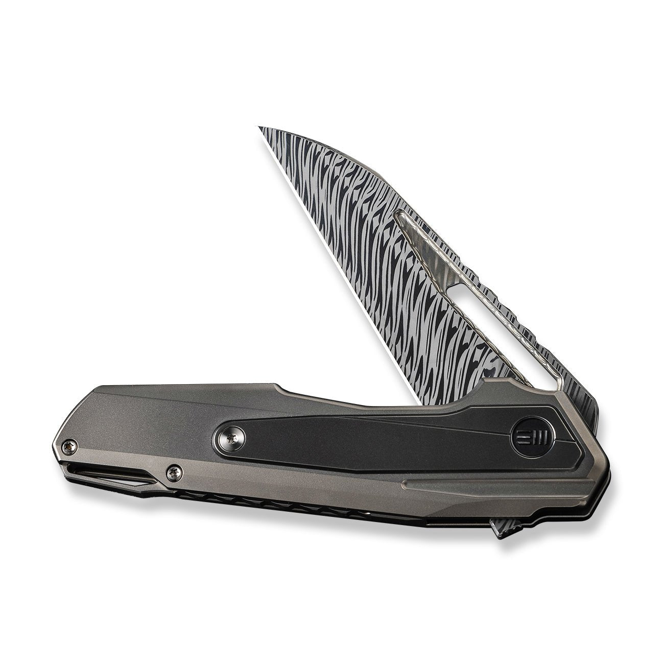 WEKNIFE Falcaria Flipper & Thumb Hole Knife Titanium Handle (3.64" Dam ...