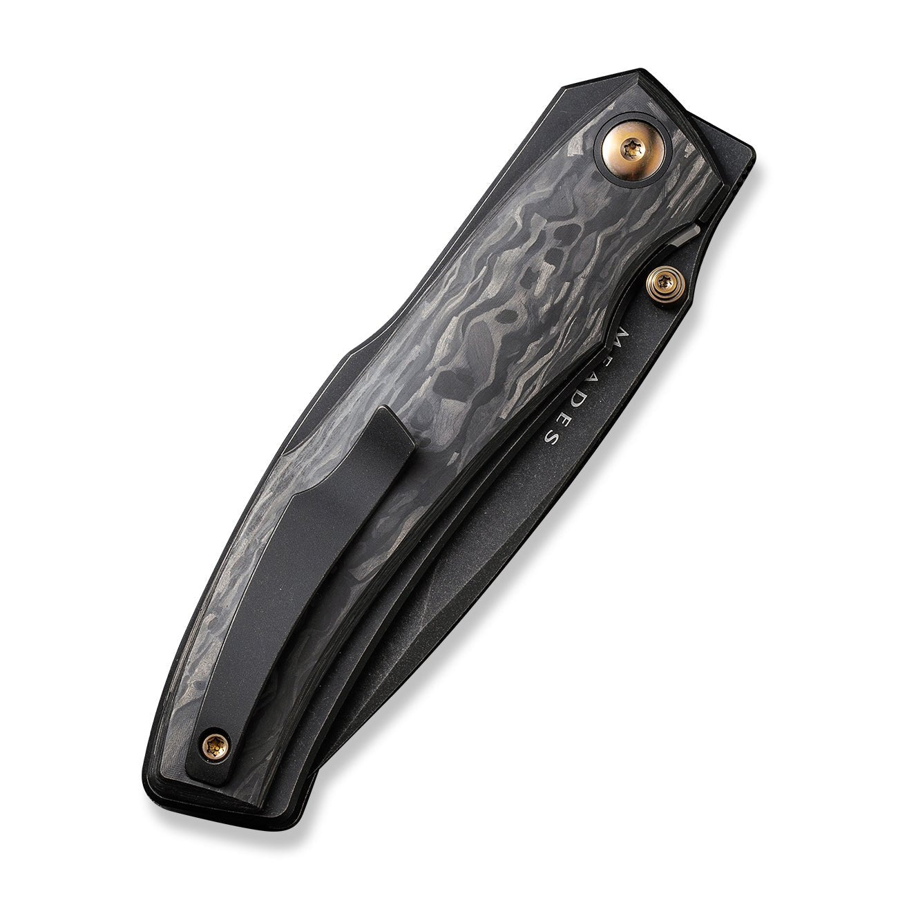 WEKNIFE Swordfin Front Flipper & Thumb Stud Knife Carbon Fiber Handle ...