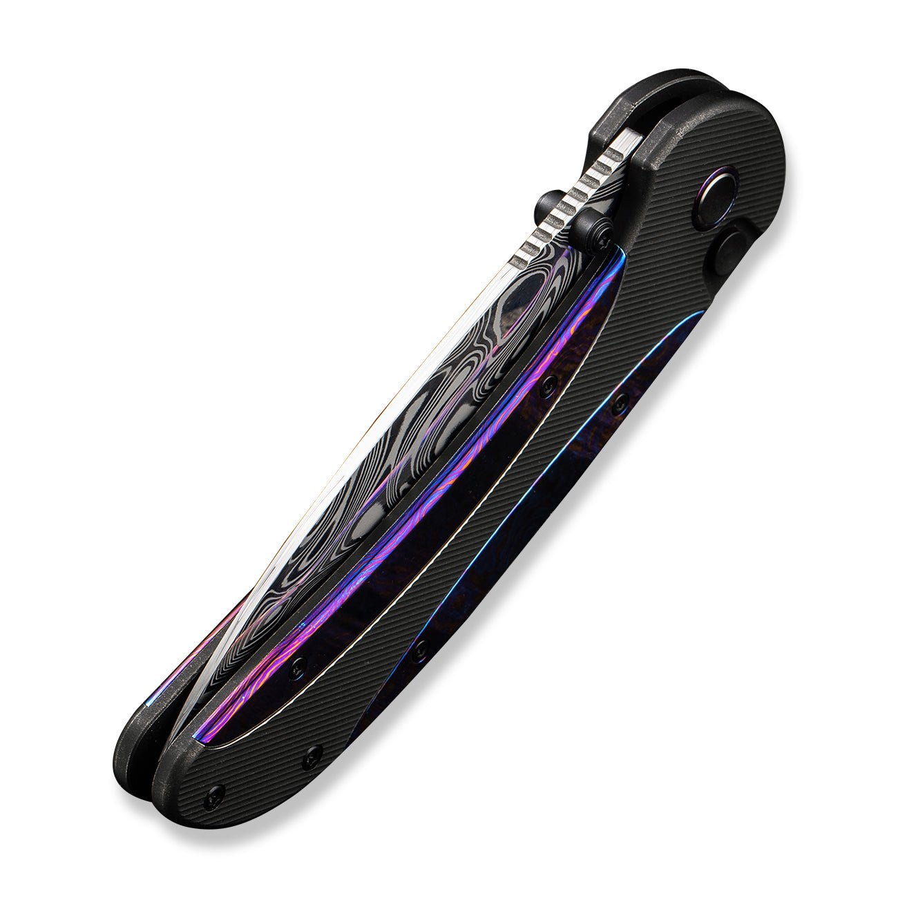 WEKNIFE Zizzit Flipper & Thumb Stud & Button Lock Knife Titanium Handl ...