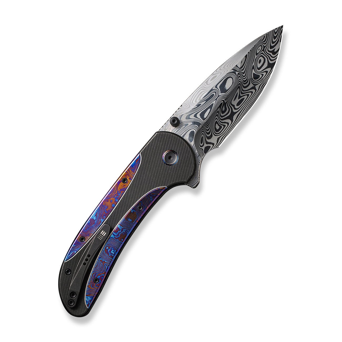 WEKNIFE Zizzit Flipper & Thumb Stud & Button Lock Knife Titanium Handl ...