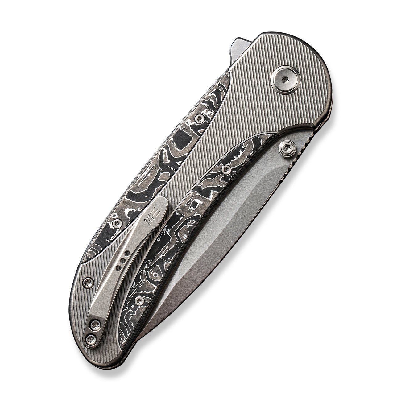 WEKNIFE Zizzit Flipper & Thumb Stud & Button Lock Knife Titanium & Car ...