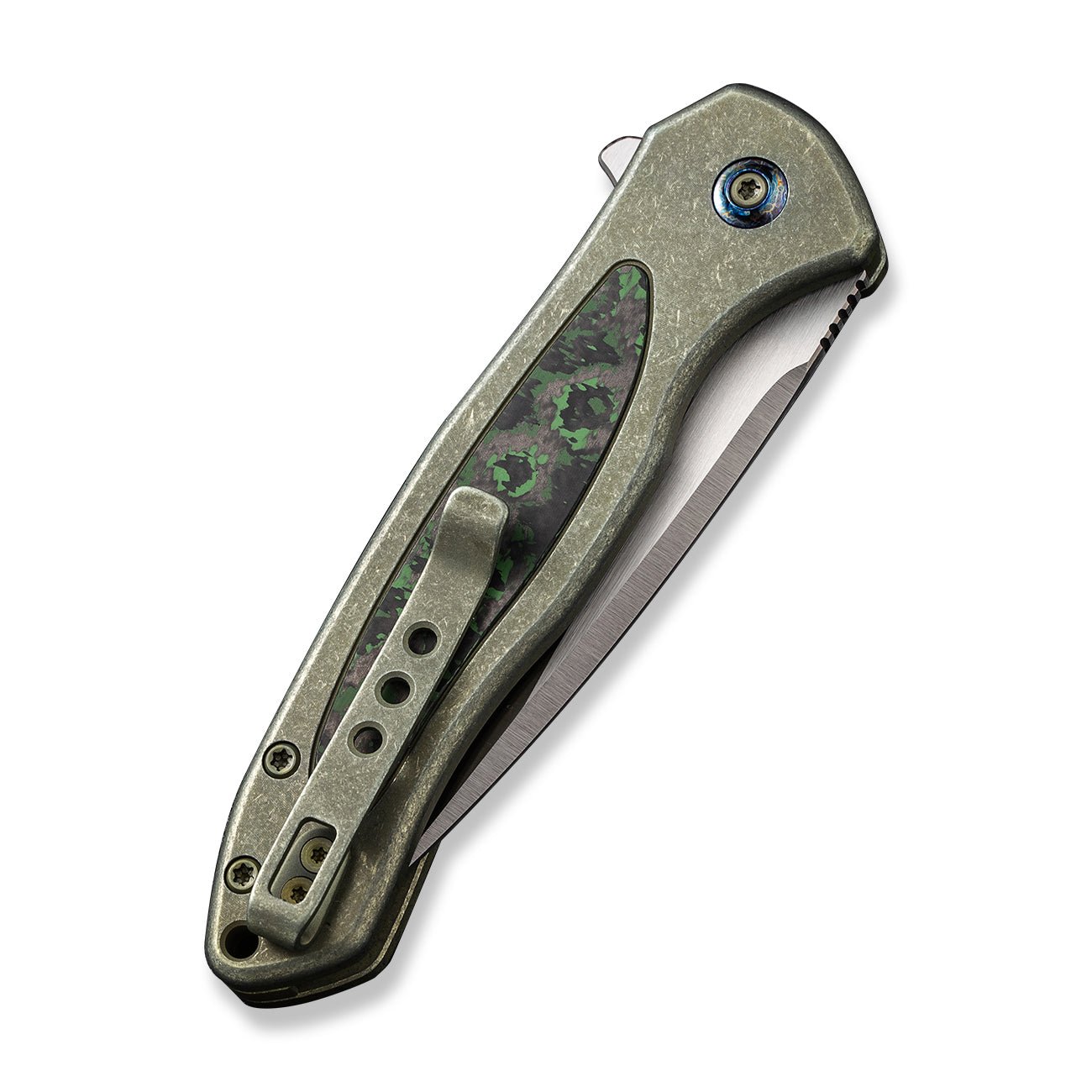 WEKNIFE Button Lock Kitefin Flipper Knife Titanium & Carbon Fiber ...