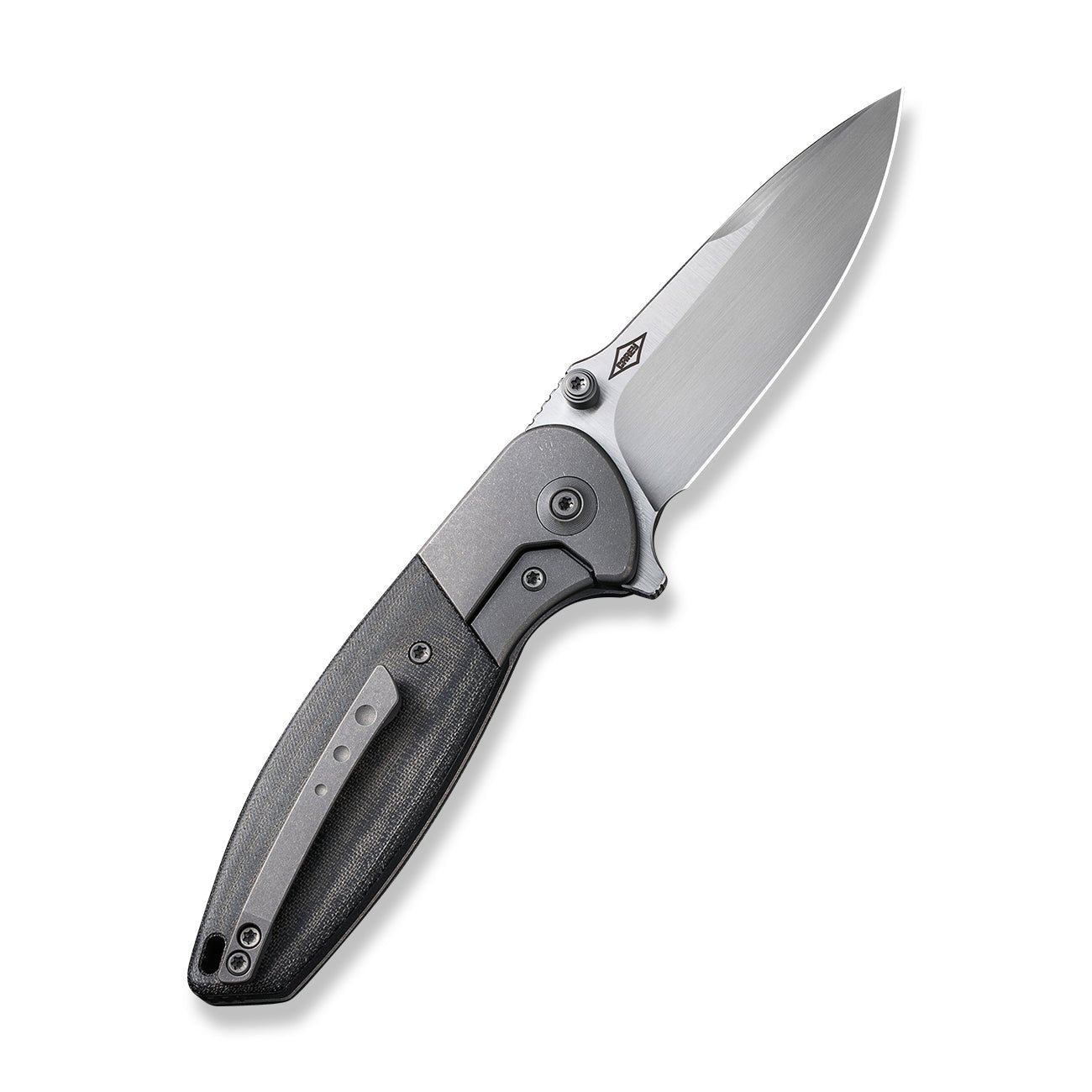 WEKNIFE Nitro Mini Flipper & Thumb Stud Knife Titanium & Micarta Handl ...
