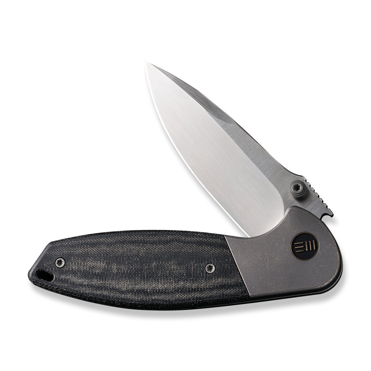 WEKNIFE Nitro Mini Flipper & Thumb Stud Knife Titanium & Micarta Handl ...