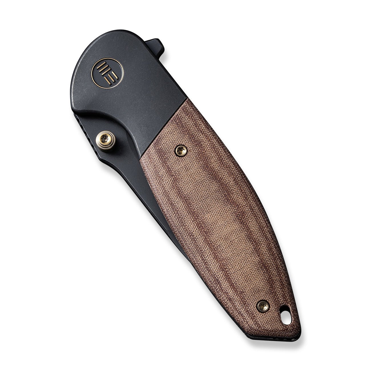 WEKNIFE Nitro Mini Flipper & Thumb Stud Knife Titanium & Micarta Handl ...