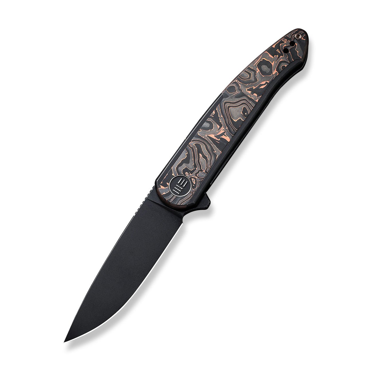 WEKNIFE Smooth Sentinel Flipper Knife Titanium Handle With Carbon Fiber ...