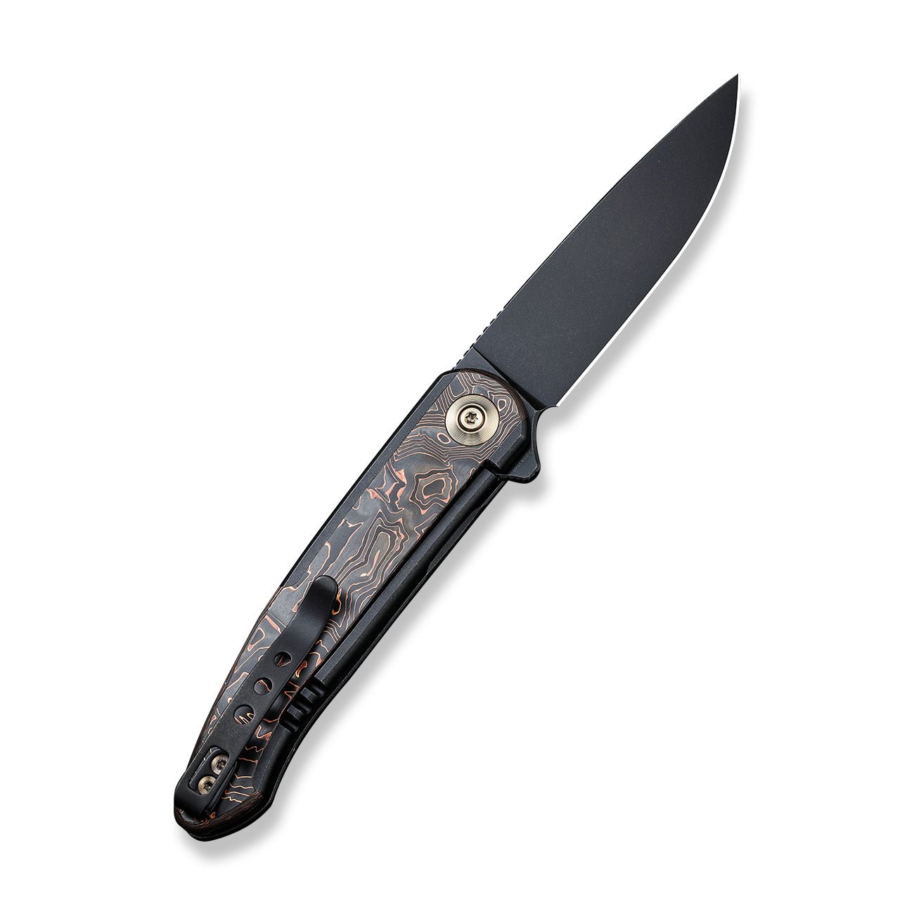 WEKNIFE Smooth Sentinel Flipper Knife Titanium Handle With Carbon Fiber ...