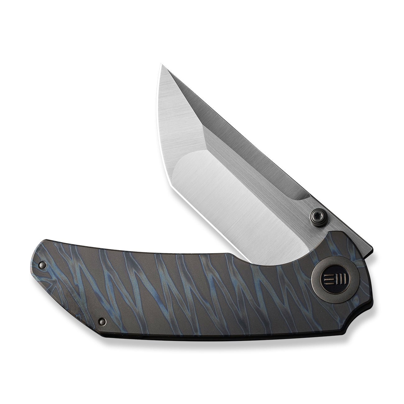 WEKNIFE Thug XL Thumb Stud Knife Titanium Handle (3.35" CPM 20CV Blade ...