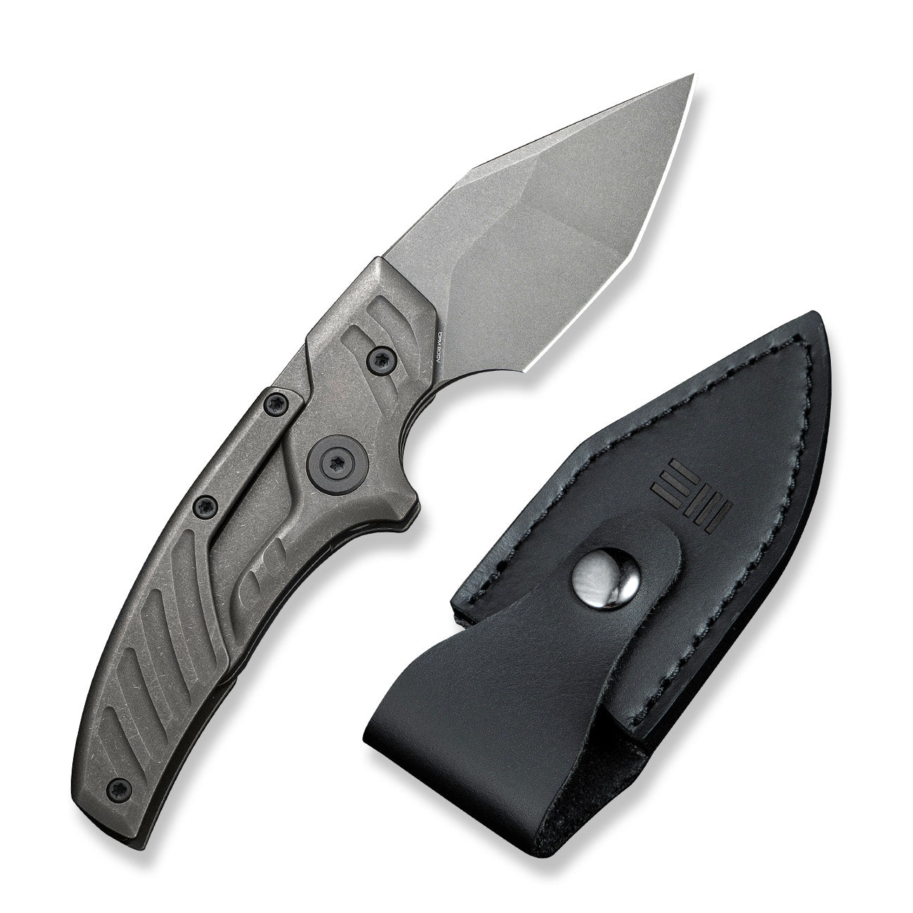 WEKNIFE Typhoeus Adjustable Fixed Blade Knife Titanium Handle (2.27" C ...